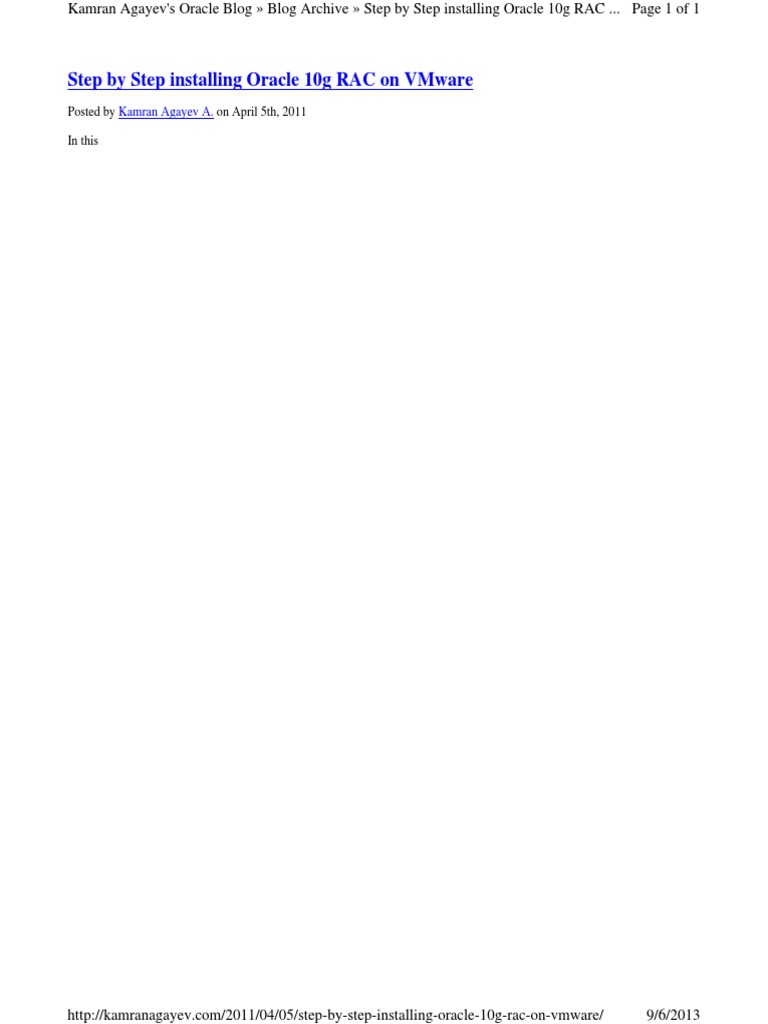 Step by Step Installing Orac | PDF | Business