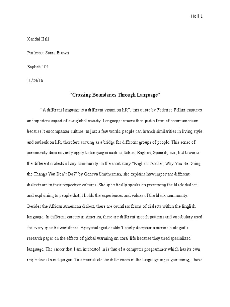 english essay 2 | Dialect | Python (Programming Language)