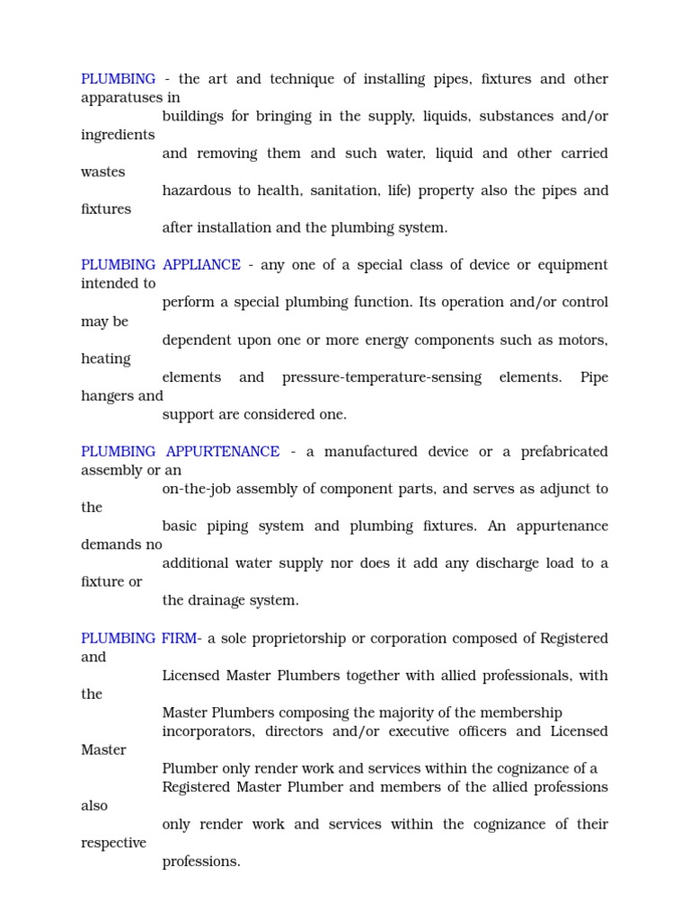 Master Plumber Exam Review Guides | PDF