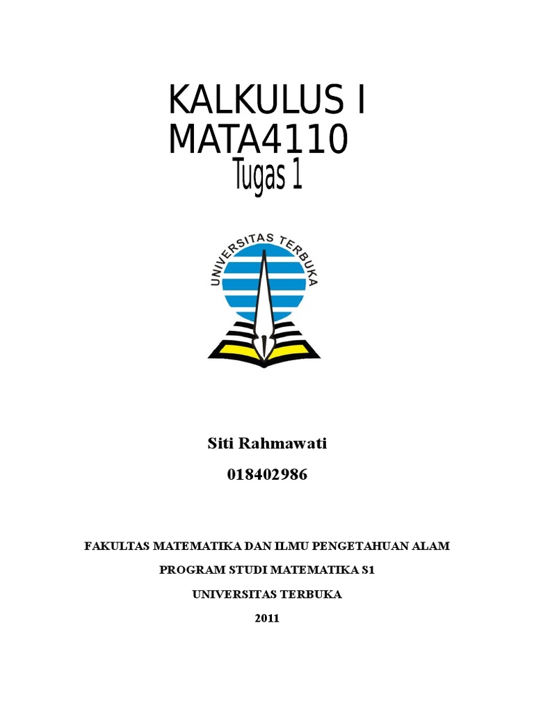 TUGAS 1-Kalkulus | PDF