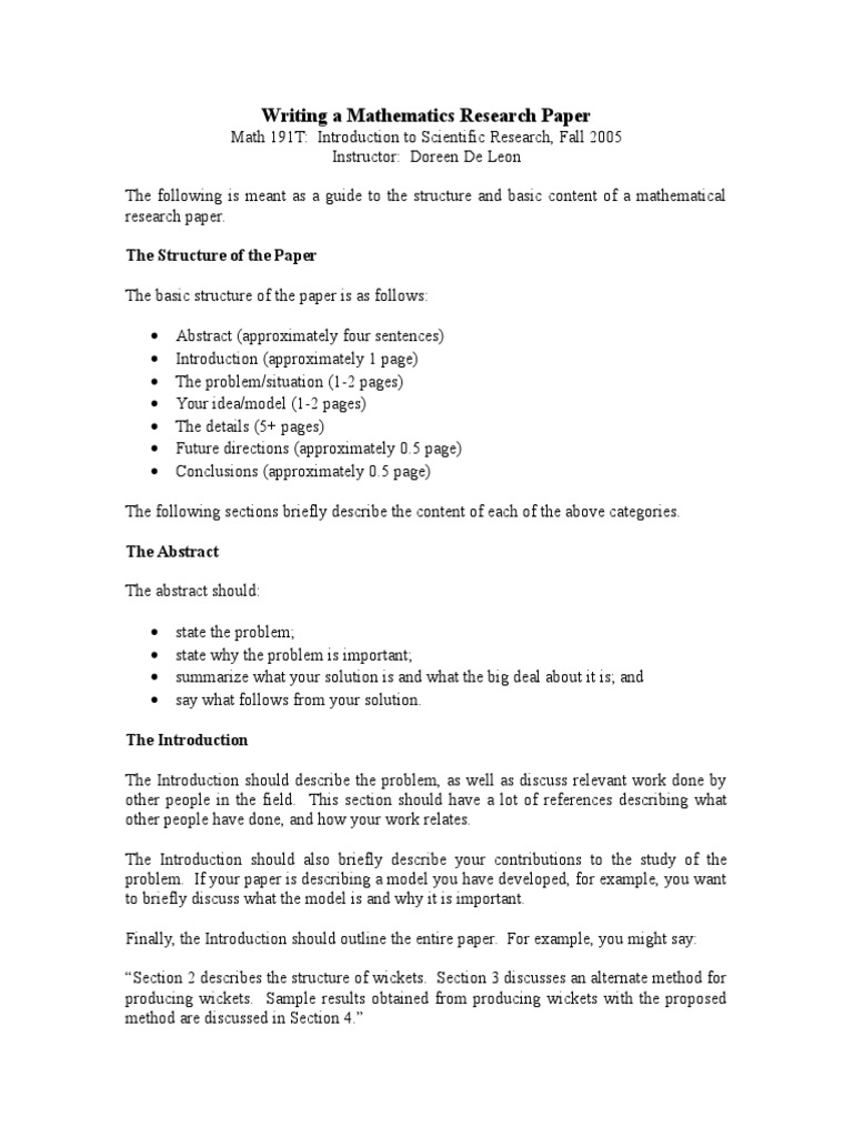 Write Math Paper | PDF