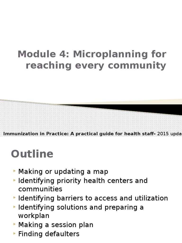Module 4 - Microplanning For Reaching Every Community | PDF | Map ...