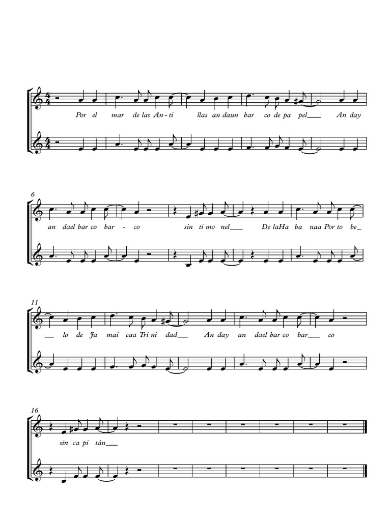 Cubanita-Eva Ugalde - Partitura Completa | PDF