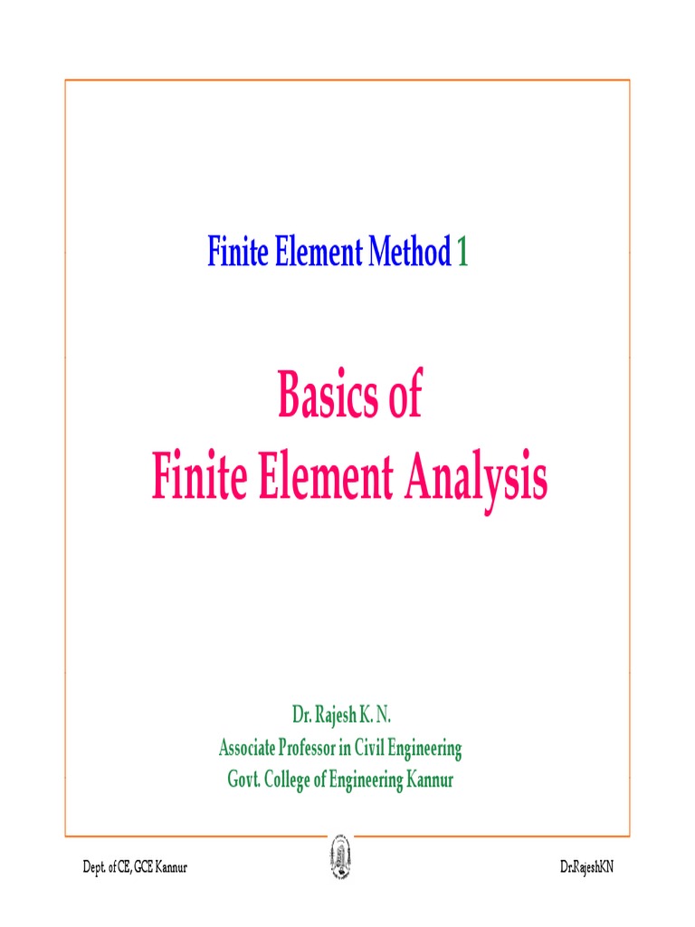 FEM Part | PDF | Finite Element Method | Equations