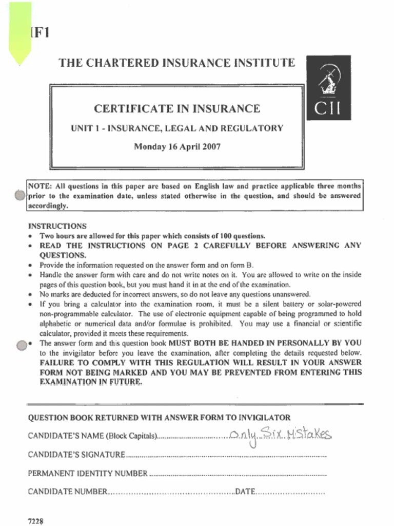 IF 1 Exam | PDF