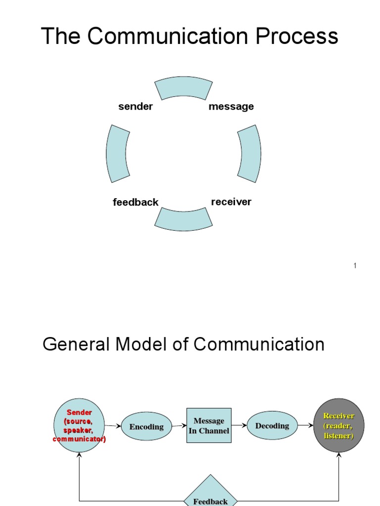 1 The Communication Process | PDF | Semiotics | Communication