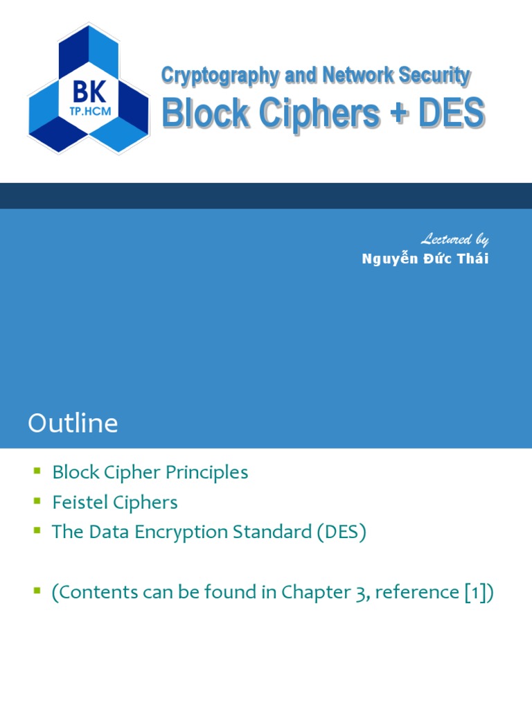 Chapter 02B Block Cipher and DES | PDF | Cipher | Cryptography