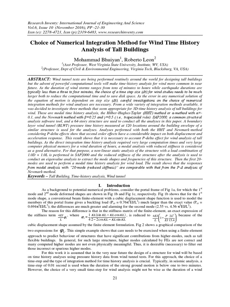 Numerical Integration for Wind Analysis | PDF | Numerical Analysis ...