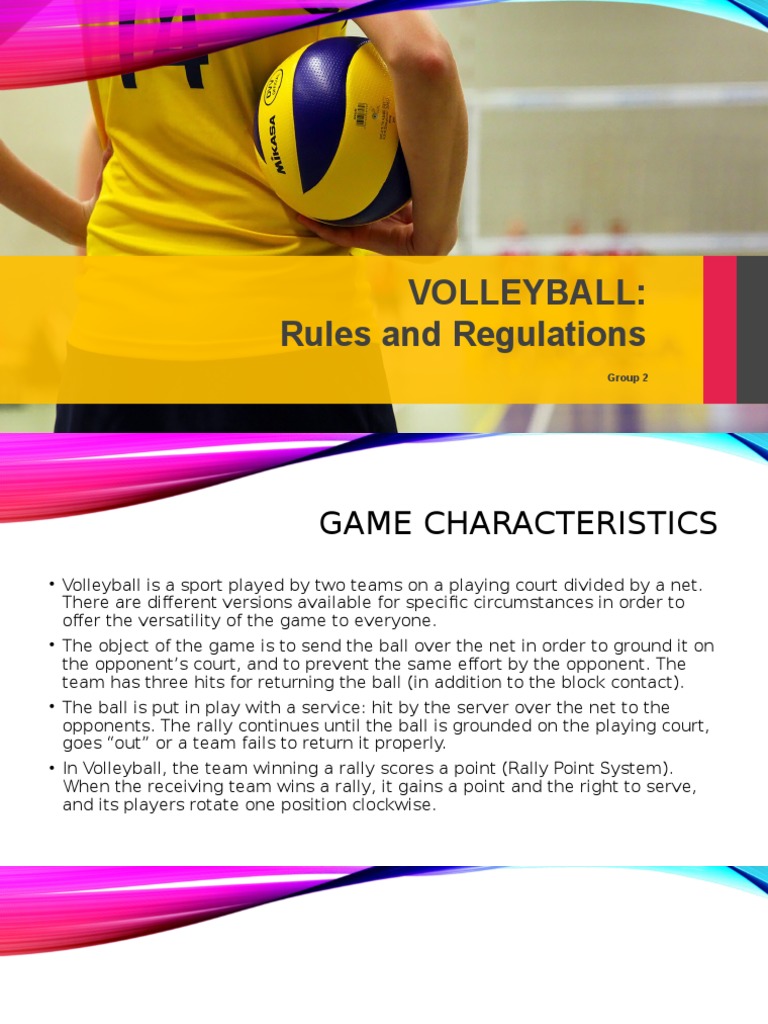 Volleyball: Rules and Regulations: Group 2 | Download Free PDF ...