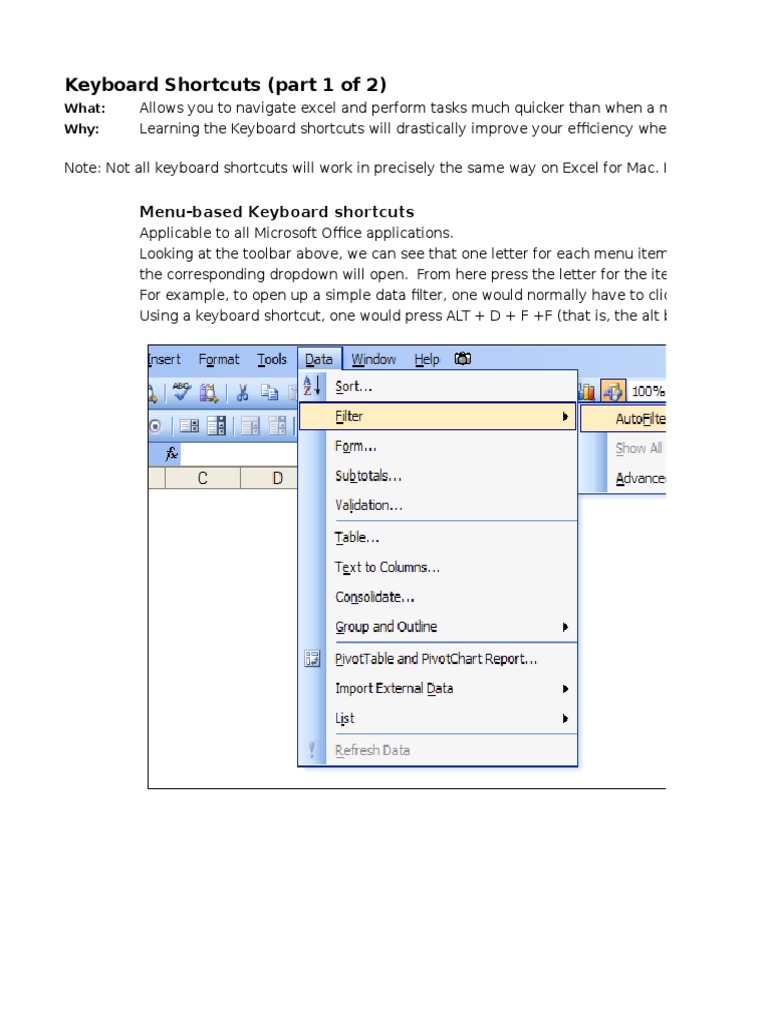 Keyboard Shortcuts | PDF | Keyboard Shortcut | Control Key