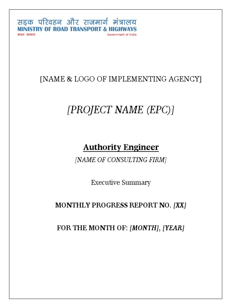 (Project Name (Epc) ) : (Name & Logo of Implementing Agency) | PDF ...