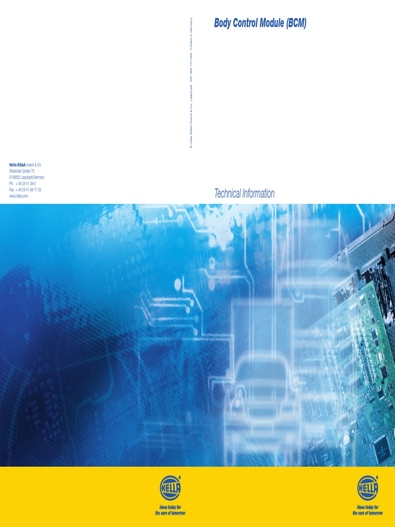Body Control Module (BCM) : Hella Kgaa Hueck & Co | PDF | Science And ...