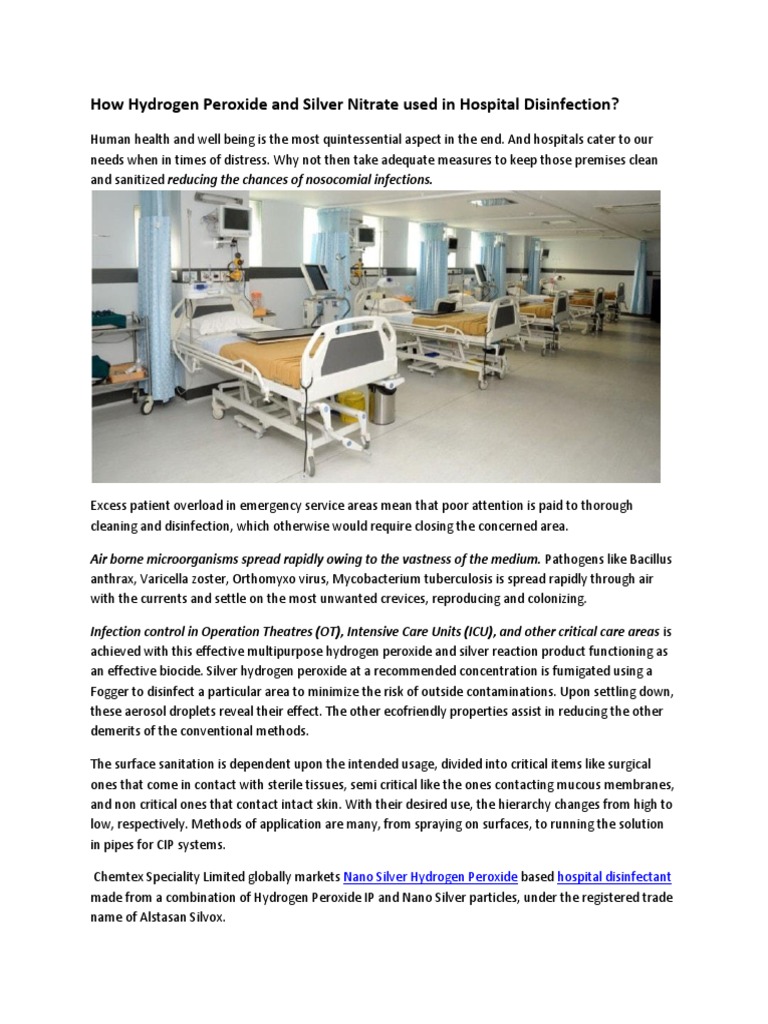 How Hydrogen Peroxide and Silver Nitrate Used in Hospital Disinfection ...