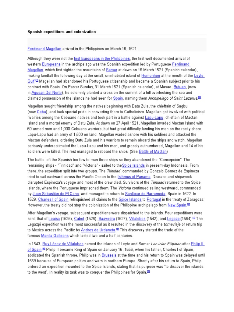 Spanish Expeditions and Colonization | PDF | Spanish Colonization Of ...