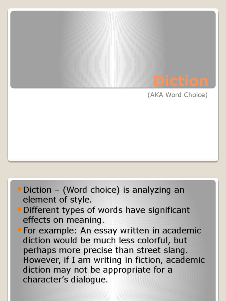 Diction | PDF