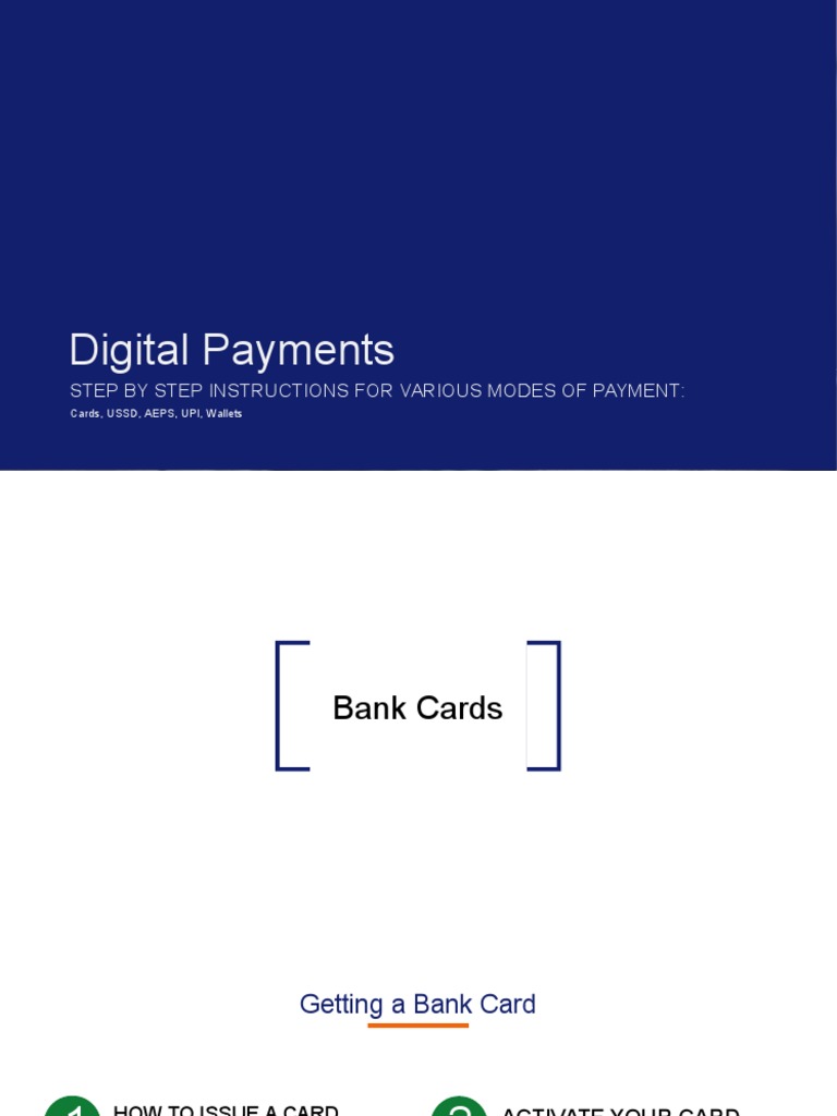 Digital Payments: Step by Step Instructions For Various Modes of Payment | PDF | Debit Card ...