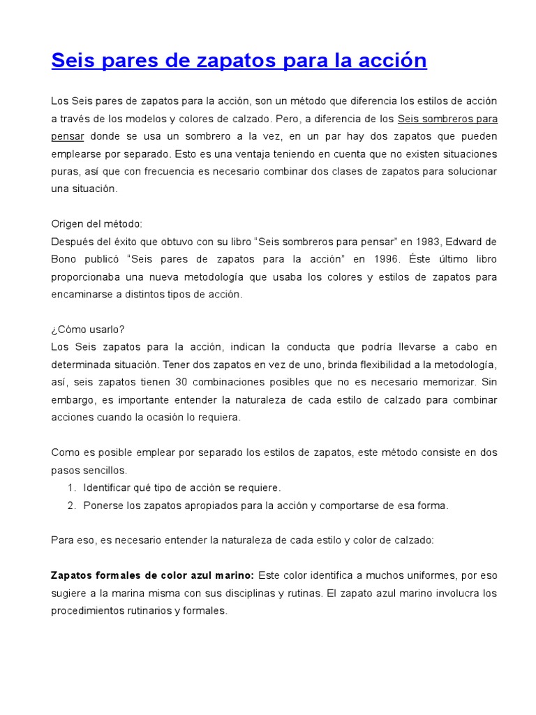Seis Pares de Zapatos para La Acción | PDF | Color | Science