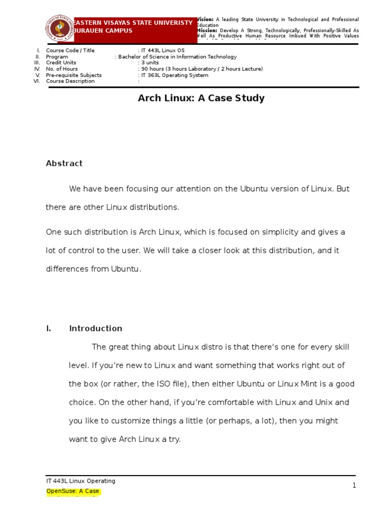 Belarmino Chrisilda Roa - Arch Linux | PDF | Computer Architecture | Computing