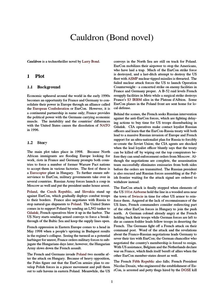 Larry Bond's Cauldron Review | PDF | Military | National Security