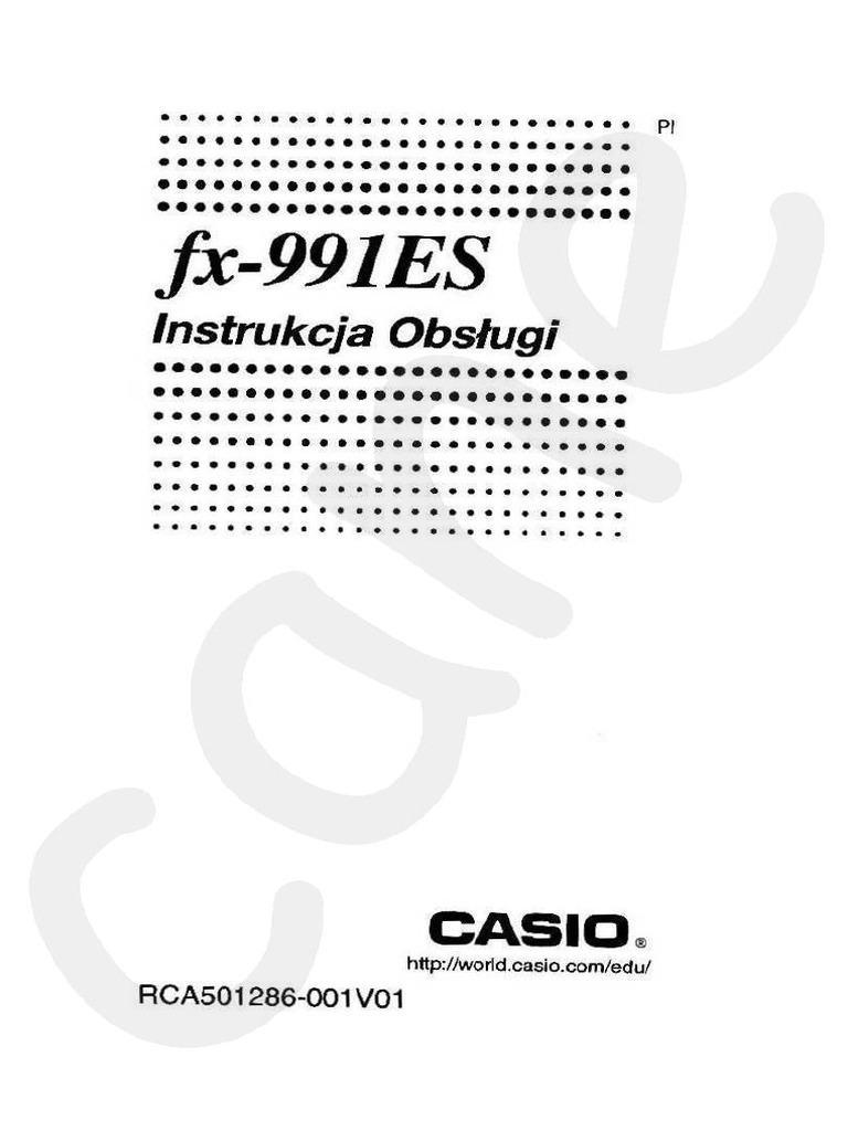 Casio FX-991ES instrukcja.pdf | Calculator | Complex Number