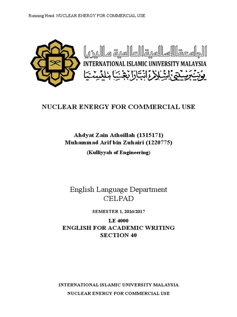 Commercial Nuclear Energy Analysis | PDF