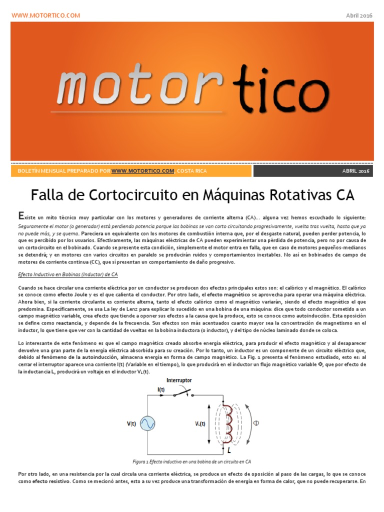 Cortocircuitos en Bobinas de Motores CA | PDF | Inductor | Corriente ...