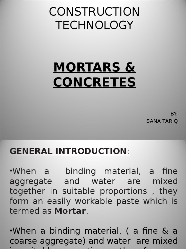 Understanding Mortars and Concretes: An In-Depth Look at Composition ...