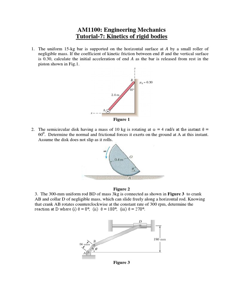 Kinetics of Rigid Bodies | PDF | Friction | Rotation Around A Fixed Axis