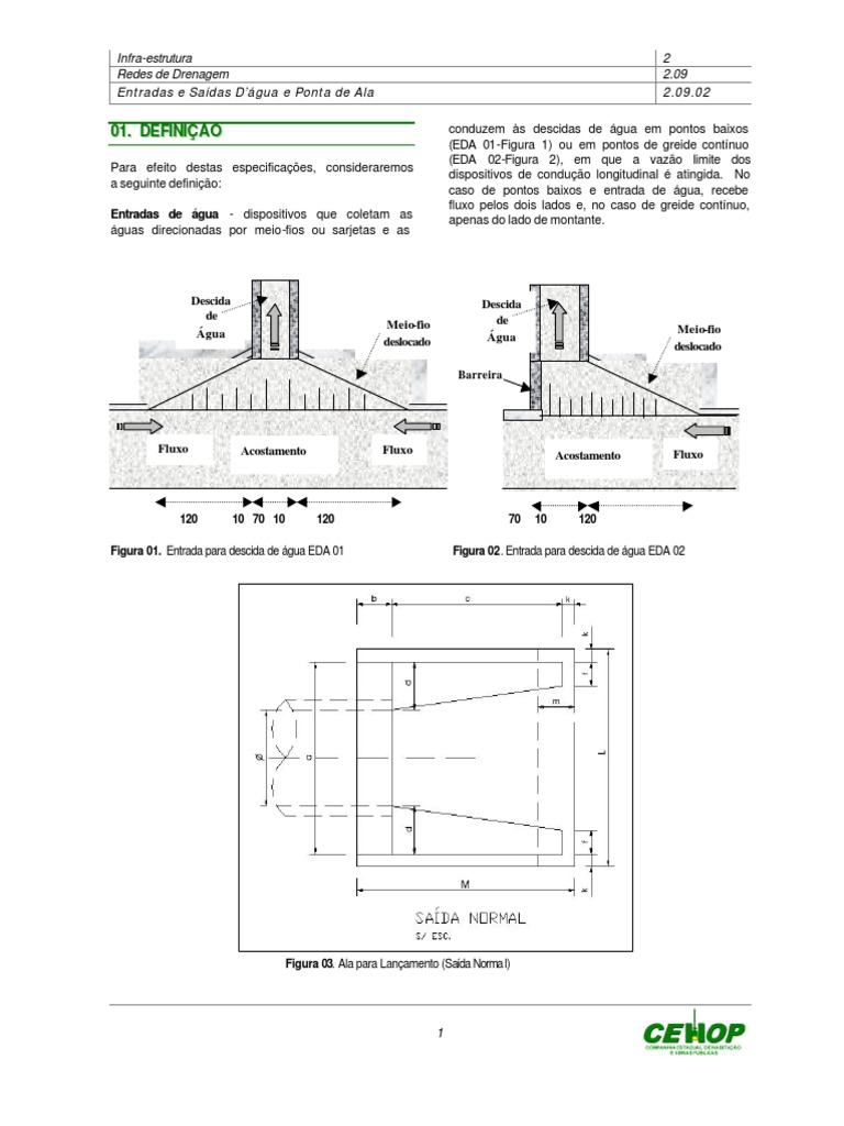 Drenagem-ponta de Ala | Argamassa | Concreto