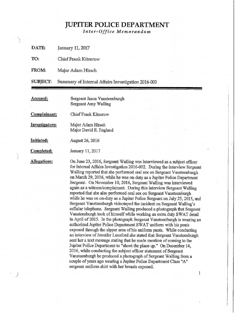 Jupiter Police IA Reports | PDF