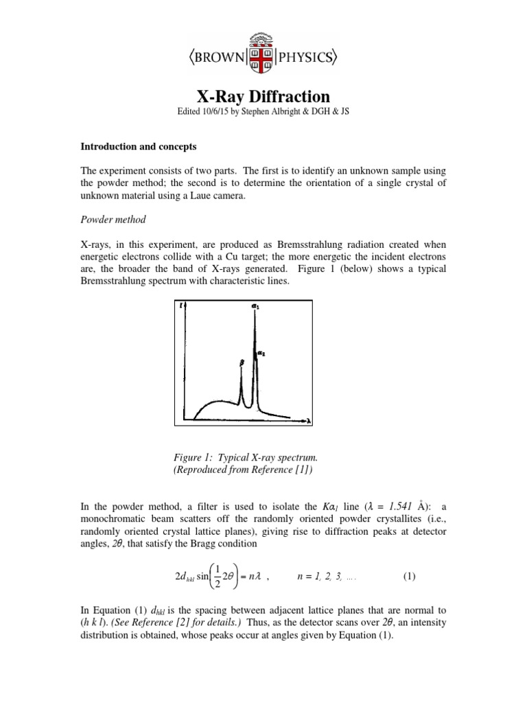 X-Ray Diffraction | PDF | X Ray Crystallography | Cartesian Coordinate ...