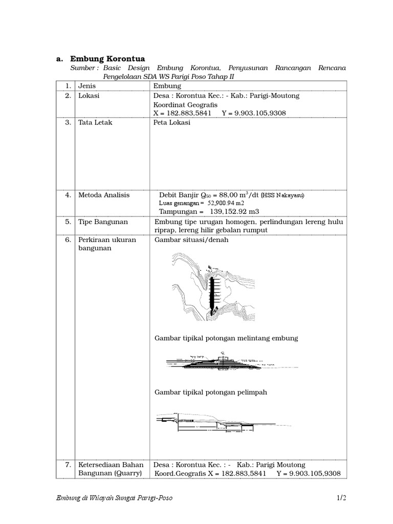 Embung Korontua Parigi-Moutong | PDF