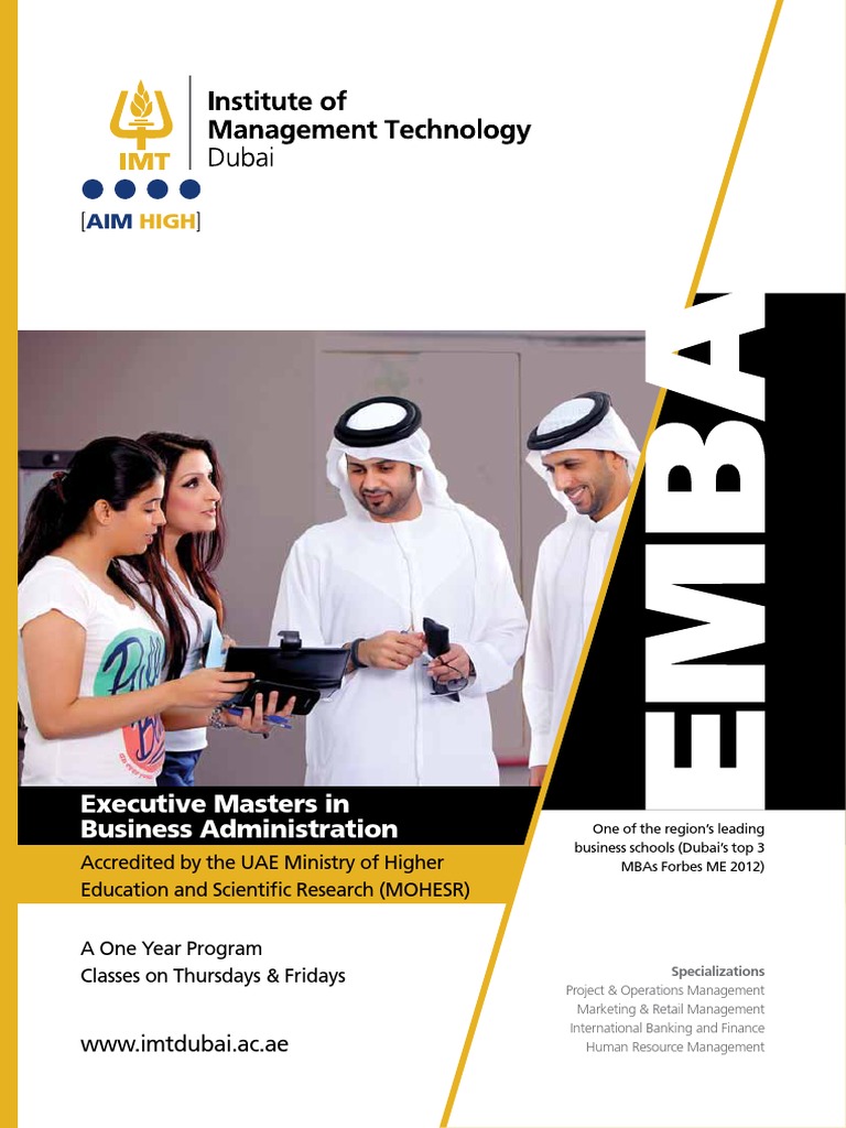 Emba Brochure - DUBAI | PDF | Master Of Business Administration ...