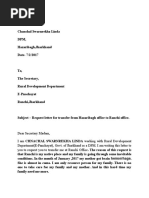 Hardship Letter For Inmate Transfer | PDF