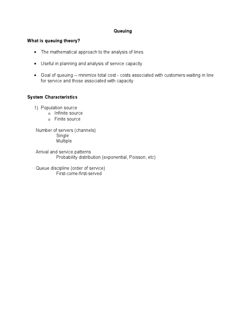 Queuing What Is Queuing Theory? | PDF | Applied Mathematics | Statistical Theory