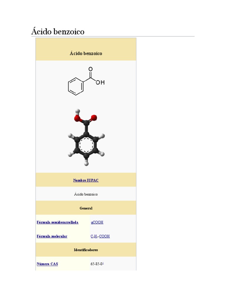 Ácido benzoico | Grupo funcional | Química Orgánica