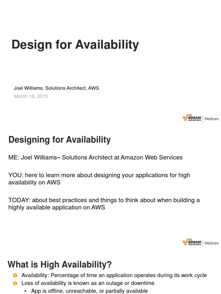 Designing High Availability on AWS EC2 | PDF | Amazon Web Services ...