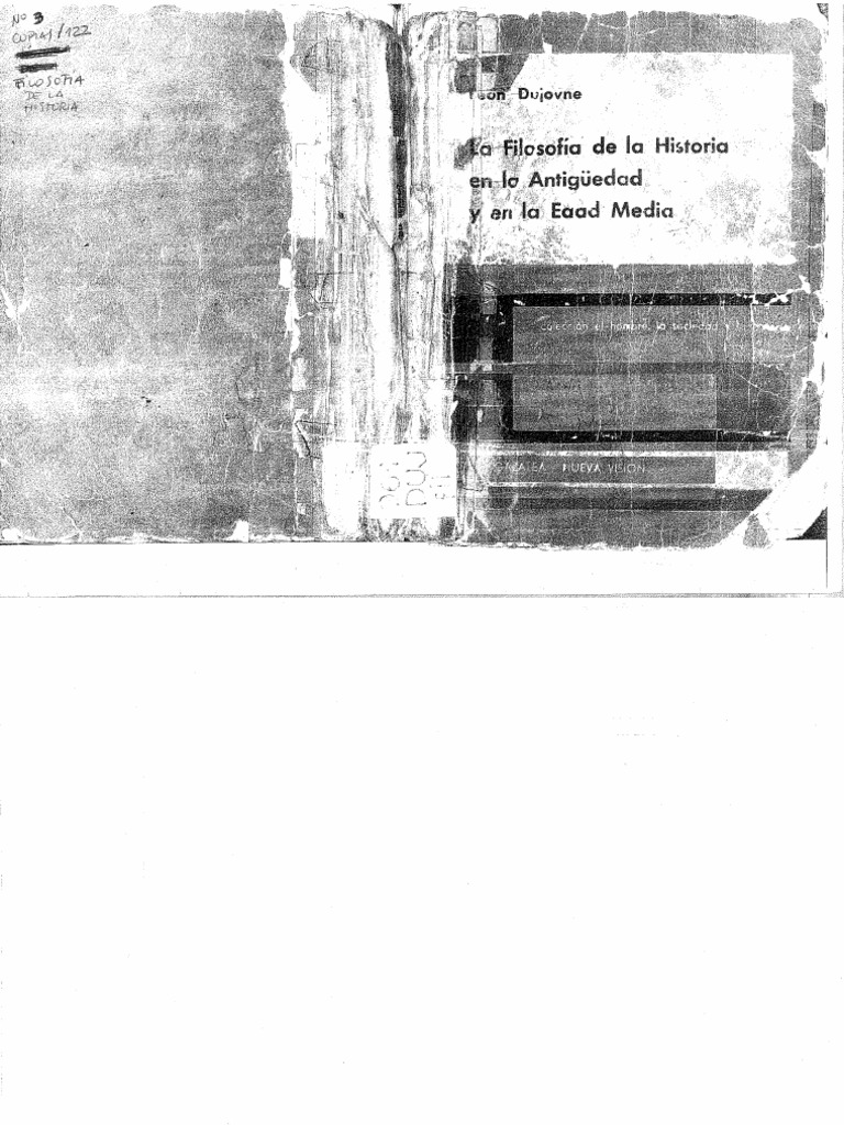 DUJOVNE. La Filosofía de La Historia en La Antiguedad y en La Edad Media | PDF