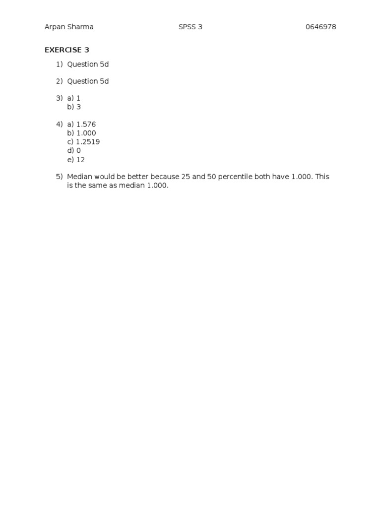 Arpan Sharma Spss 3 | PDF