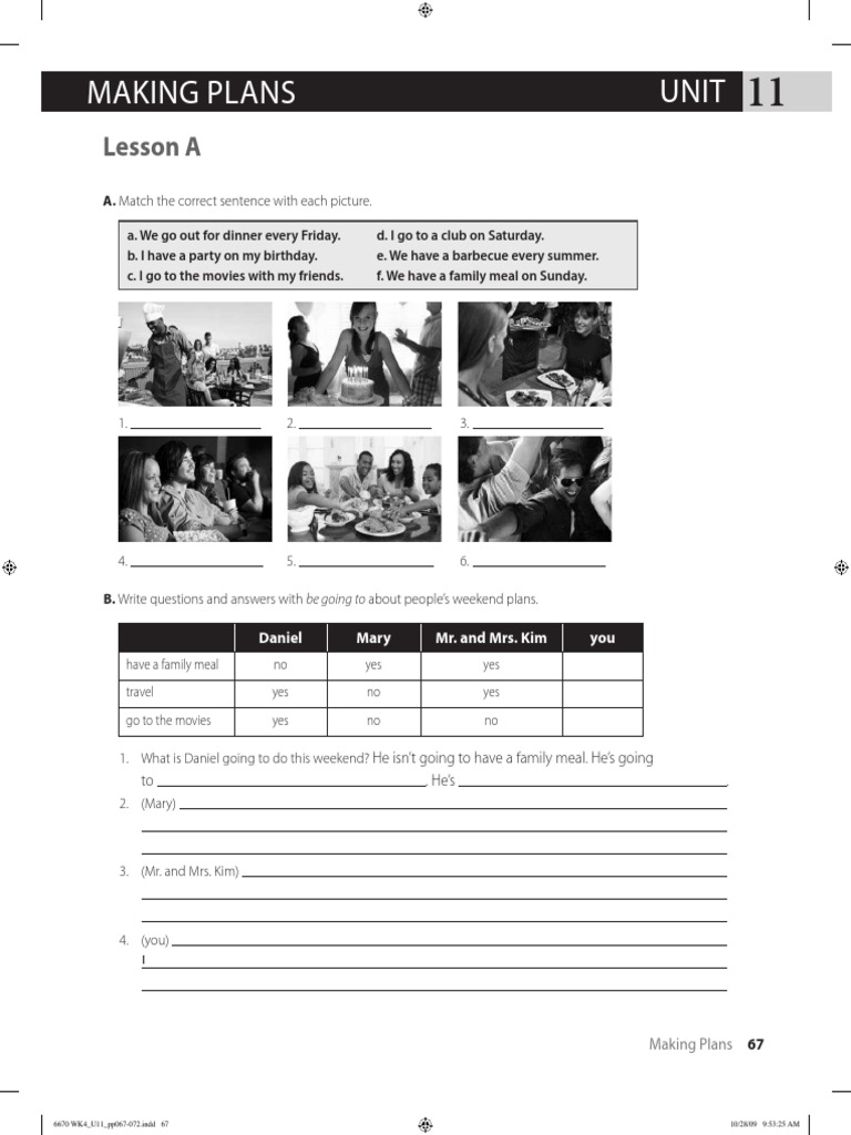 World English Intro Workbook Unit 11 | PDF | Leisure