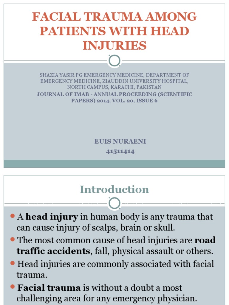 Facial Trauma Among Patients With Head Injuries | PDF | Major Trauma ...