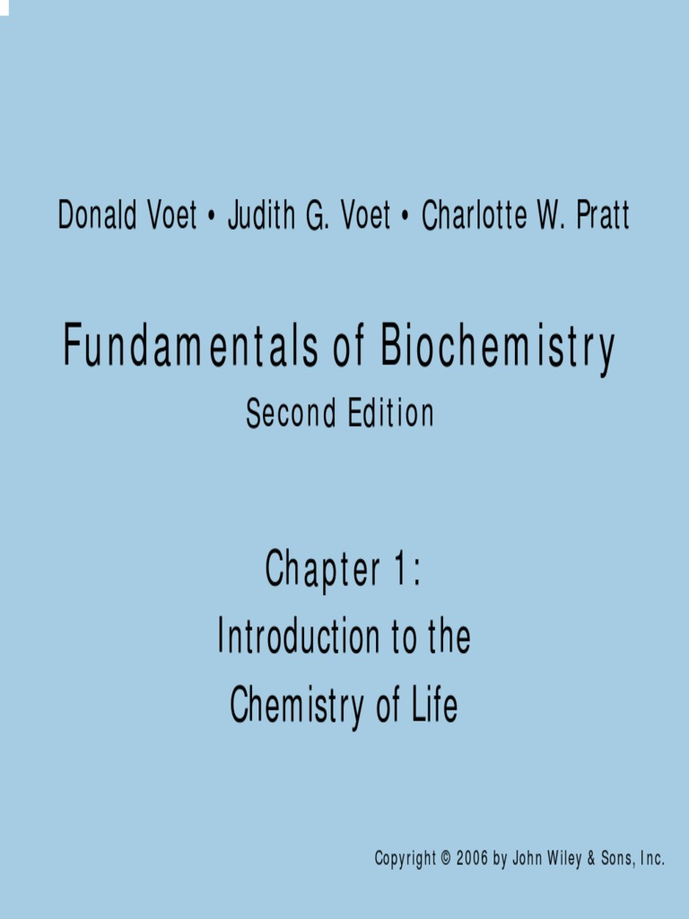 Fundamentals of Biochemistry | PDF | Enthalpy | Abiogenesis