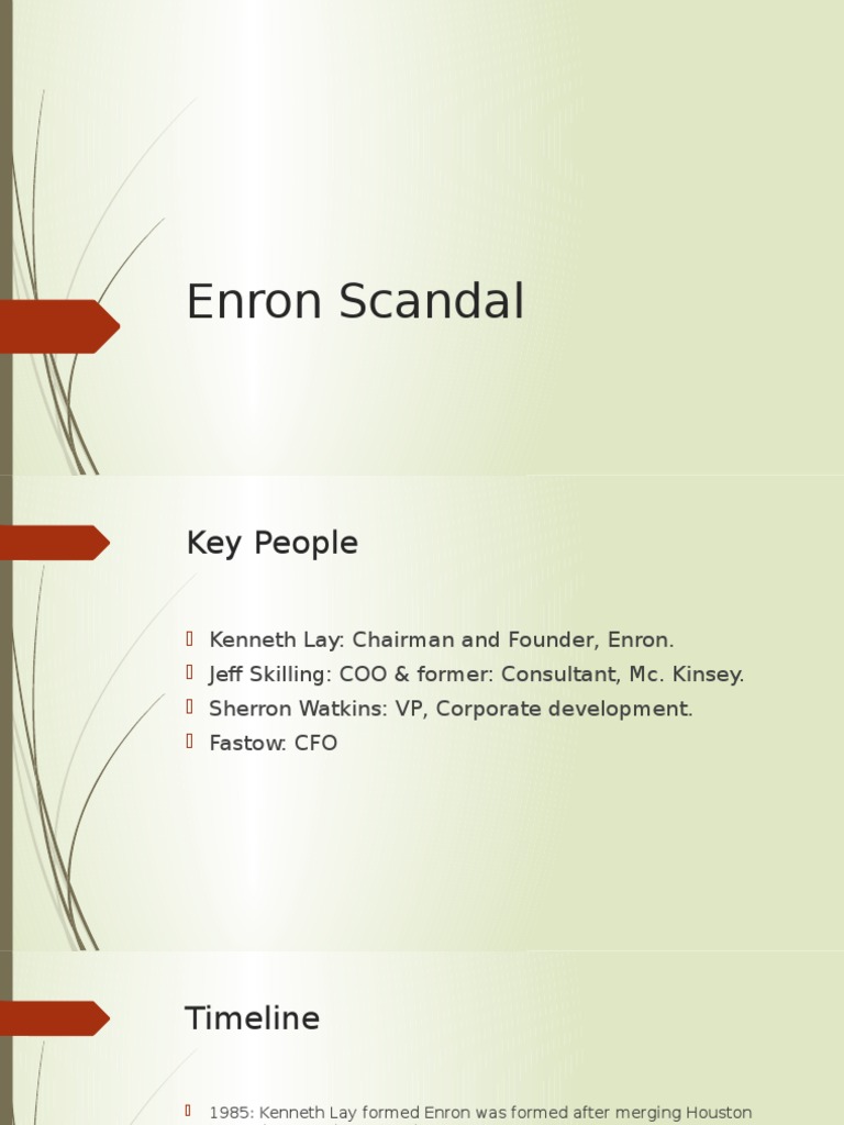 Enron Scandal Pdf Enron Corporate Law