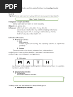 Detailed Lesson Plan in MATHEMATICS Grade 4 Solves Routine and Non ...