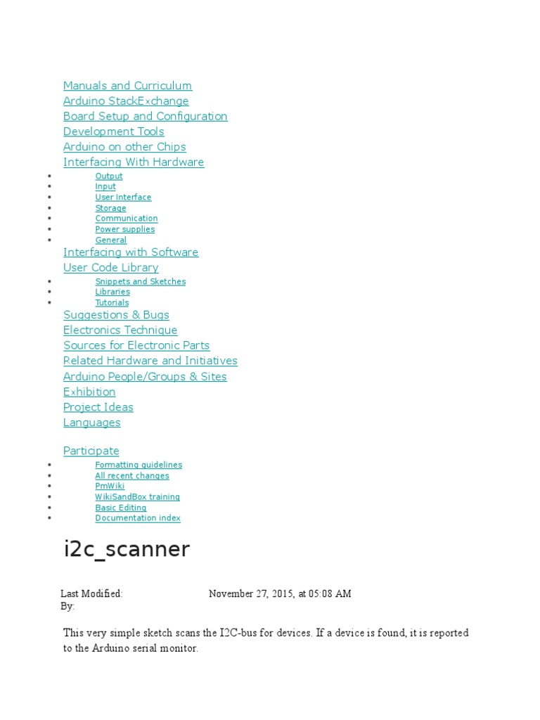 I2c Scanner | PDF | Arduino | Image Scanner