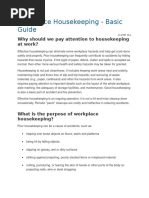 CCOHS - Workplace Housekeeping - Basic Guide | PDF | Housekeeping ...