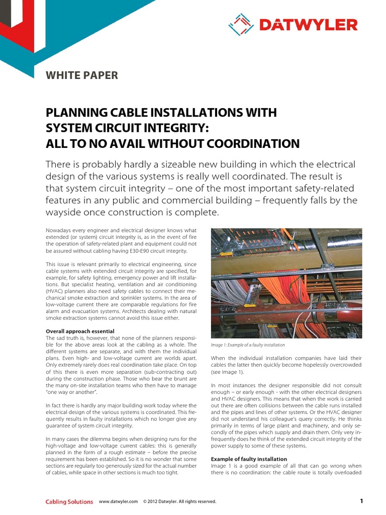 Datwyler WP Coordination | PDF | Hvac | Cable