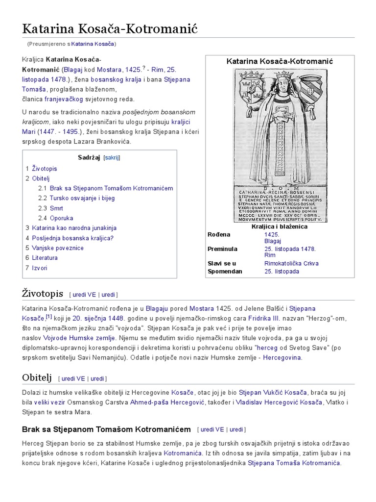 Katarina Kosača Kotromanić | PDF