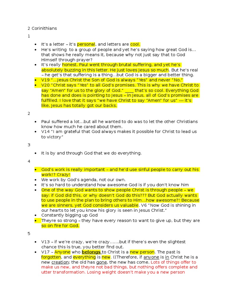 2 Corinthians | PDF | Jesus | God