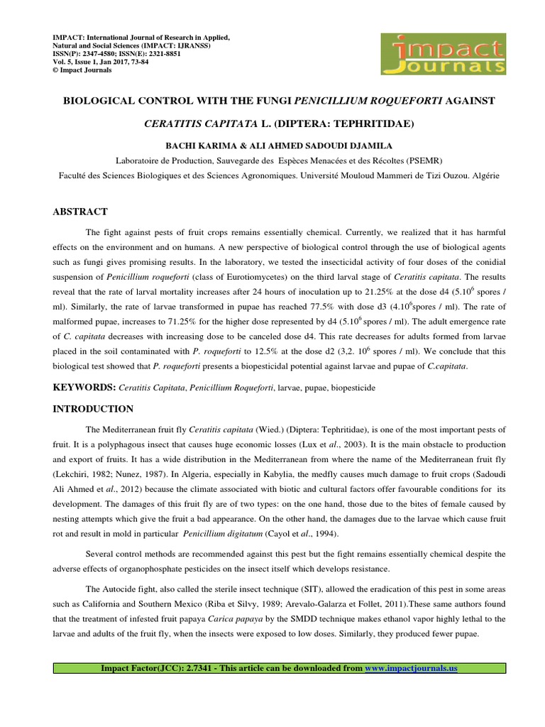 10.biological Control With The Fungi Penicillium | PDF | Fungus | Nature